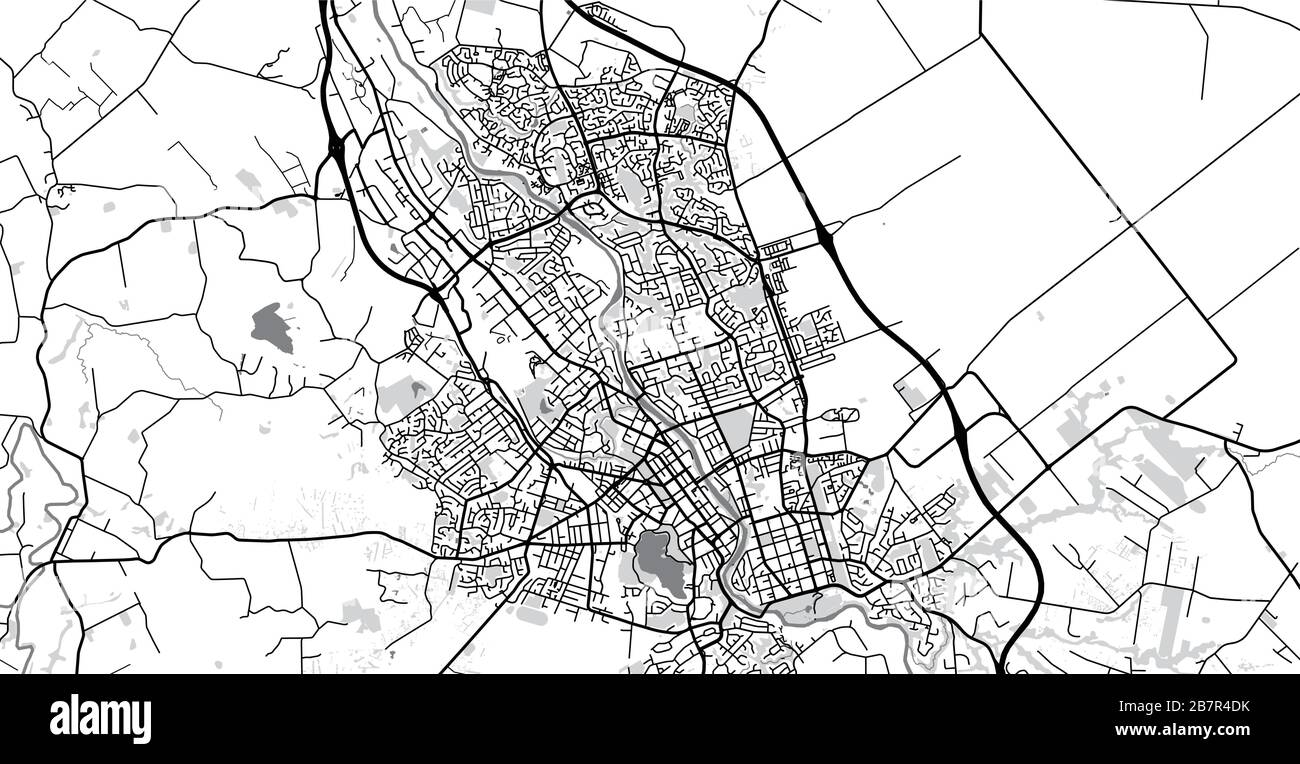 Urban vector city map of Hamilton, New Zealand Stock Vector Image & Art ...