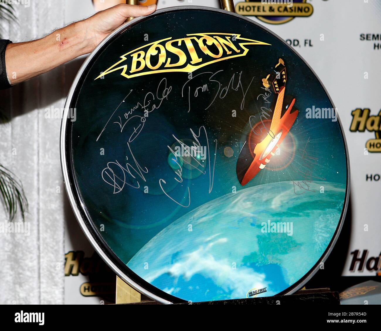 Boston band members David Victor, Tom Scholz, Tommy DeCarlo, Gary Pihl ...