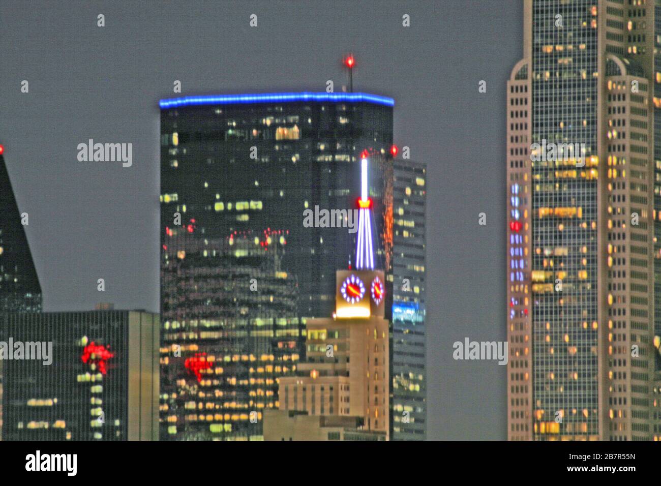 Downtown Dallas, Texas at Night Stock Photo - Alamy