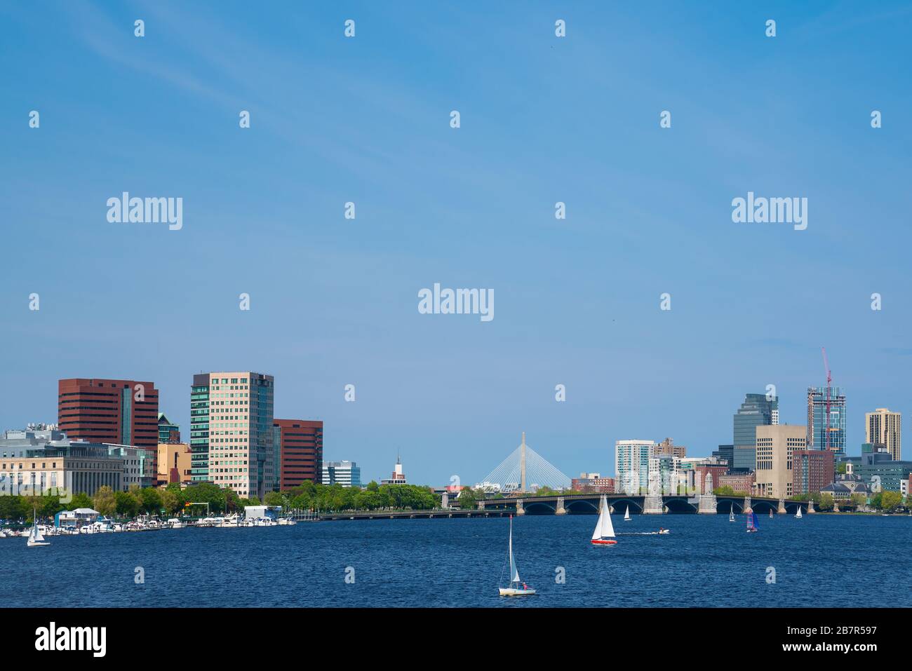 Boston downtown skyline panorama hi-res stock photography and images ...