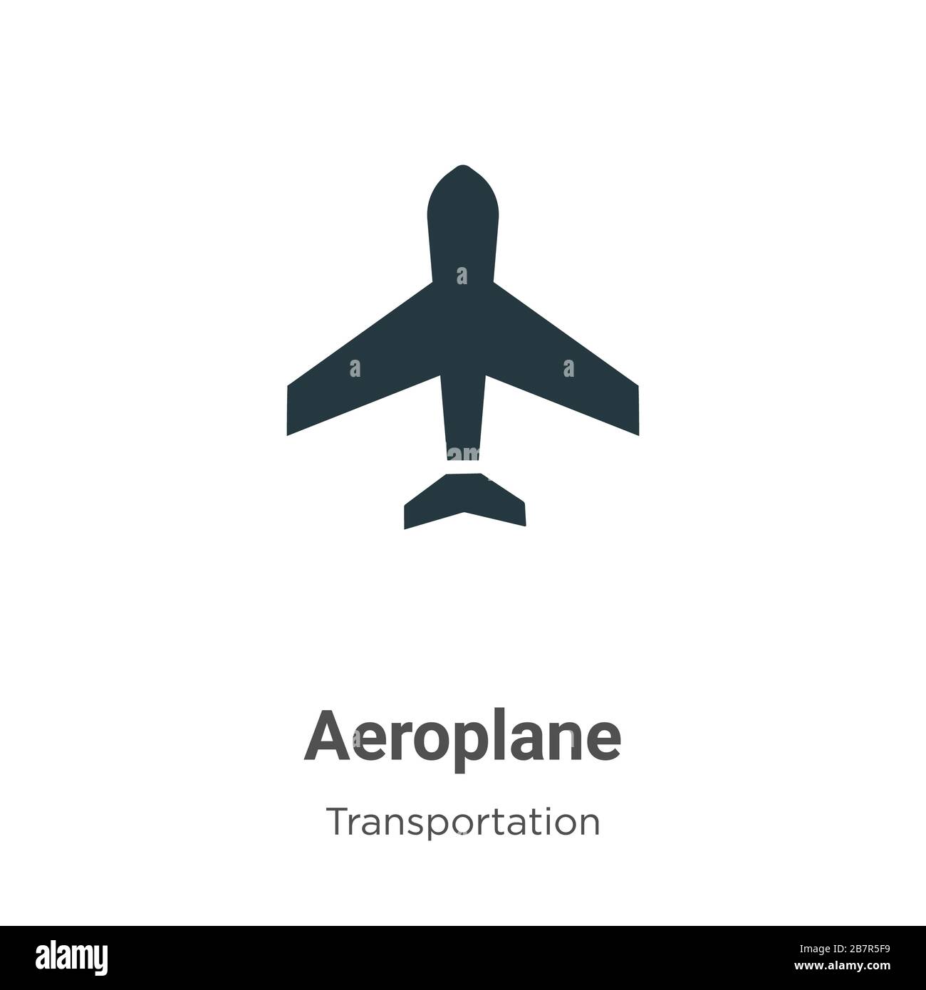 Aeroplane vector icon on white background. Flat vector aeroplane icon ...