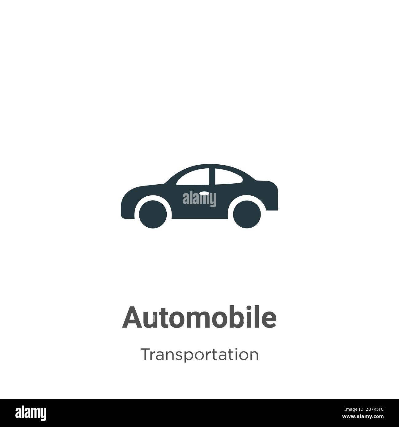 Automobile vector icon on white background. Flat vector automobile icon ...