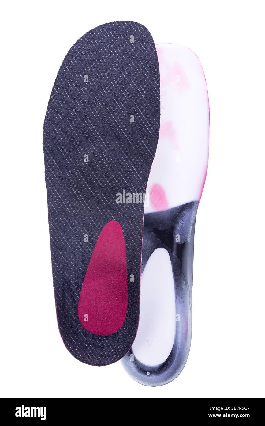 orthopedic insoles on white background Stock Photo - Alamy