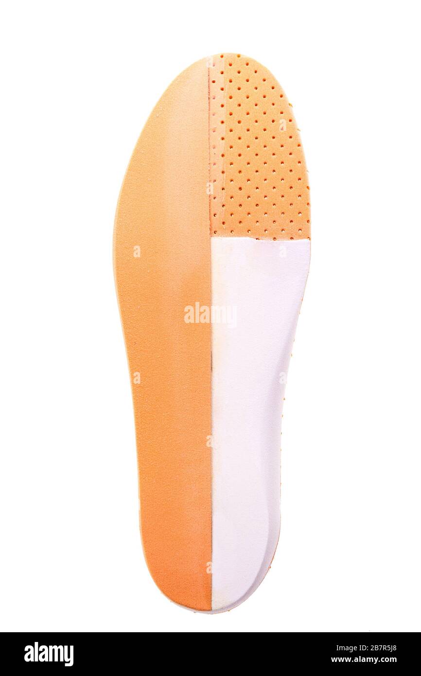 orthopedic insoles on white background Stock Photo - Alamy