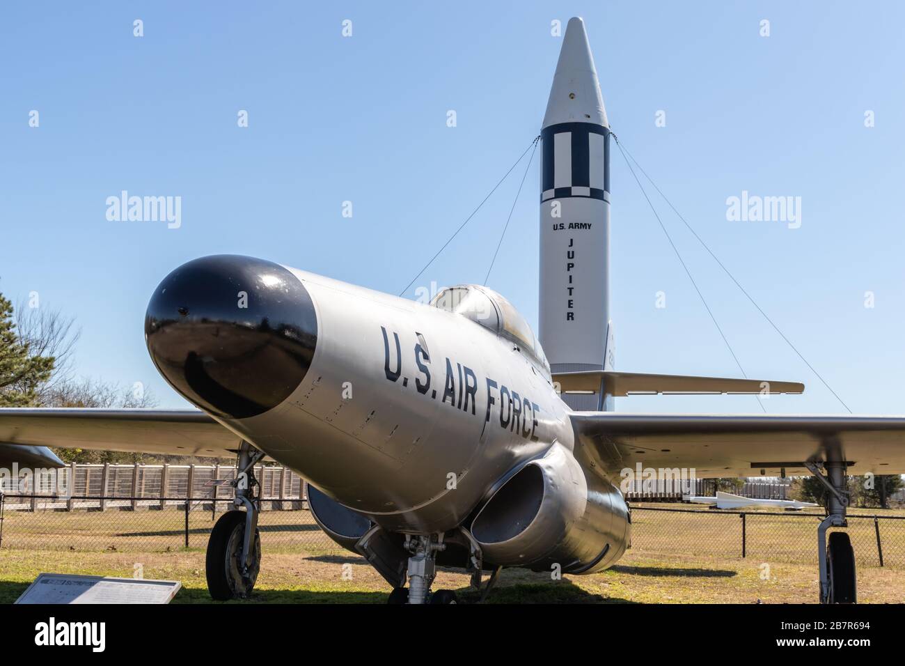 Hampton,VA/USA-March 1, 2020: A vintage F-89J Scorpion and a Jupiter ...