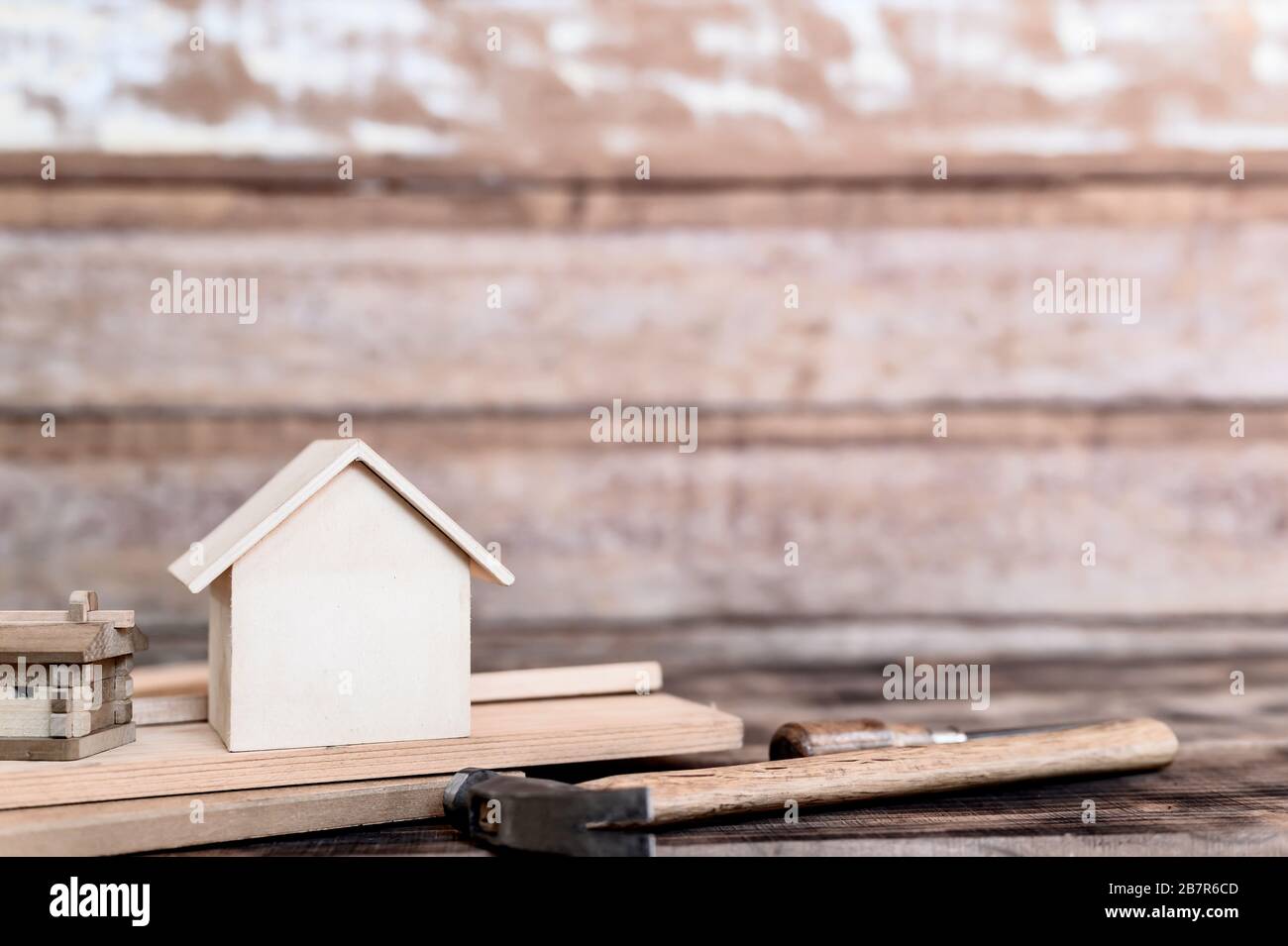 Carpenter working in carpentry shop. Woodwork for furniture and home ...