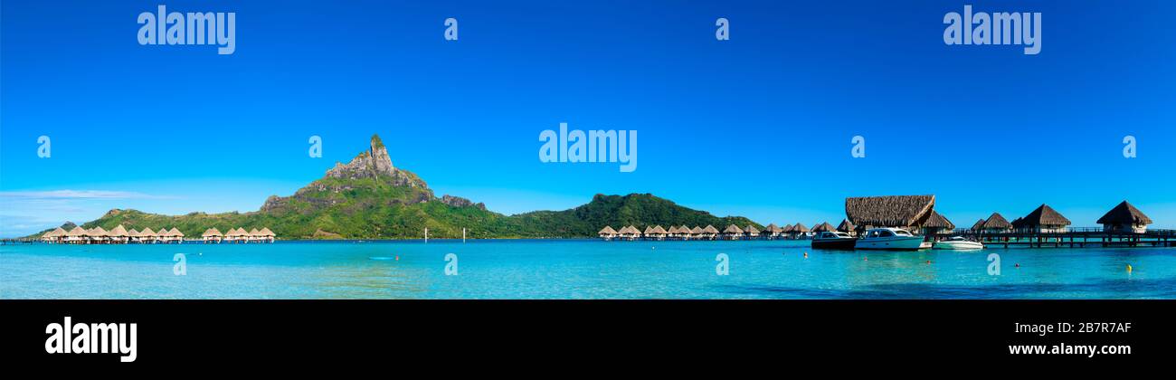 Panoramic view of Bora Bora, French Polynesia Stock Photo - Alamy