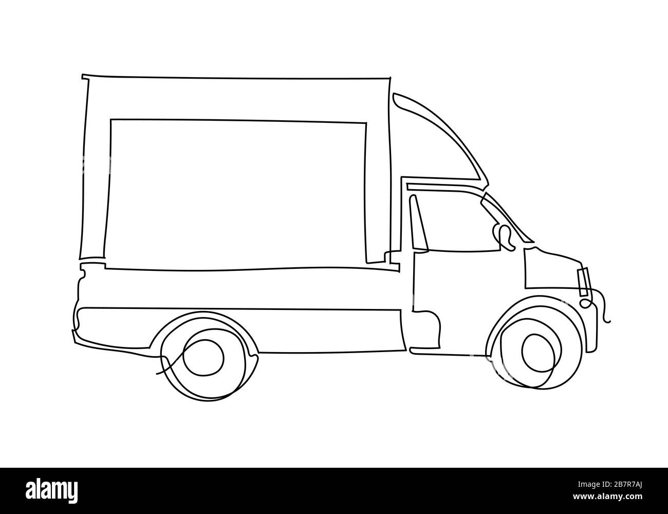 Cartoon delivery cargo truck hi-res stock photography and images - Alamy