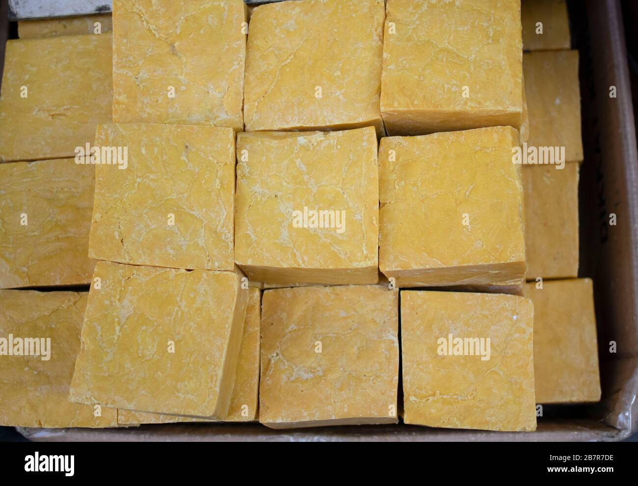 Solid soaps in different colors and flavors close-up Stock Photo - Alamy