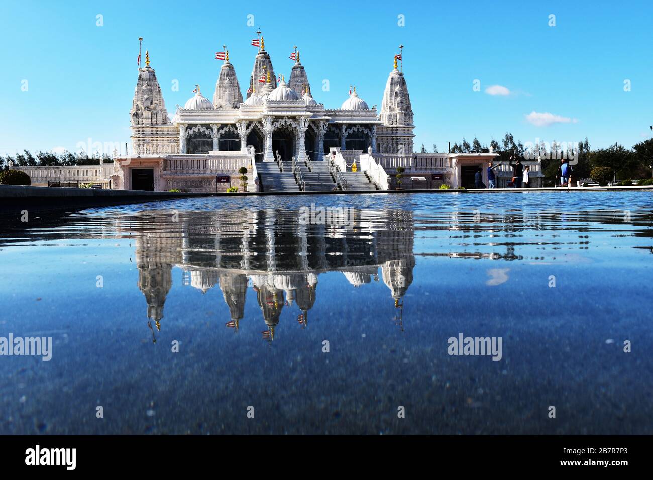 baps shri swaminarayan mandir in stafford houston on a fine afternoon ...