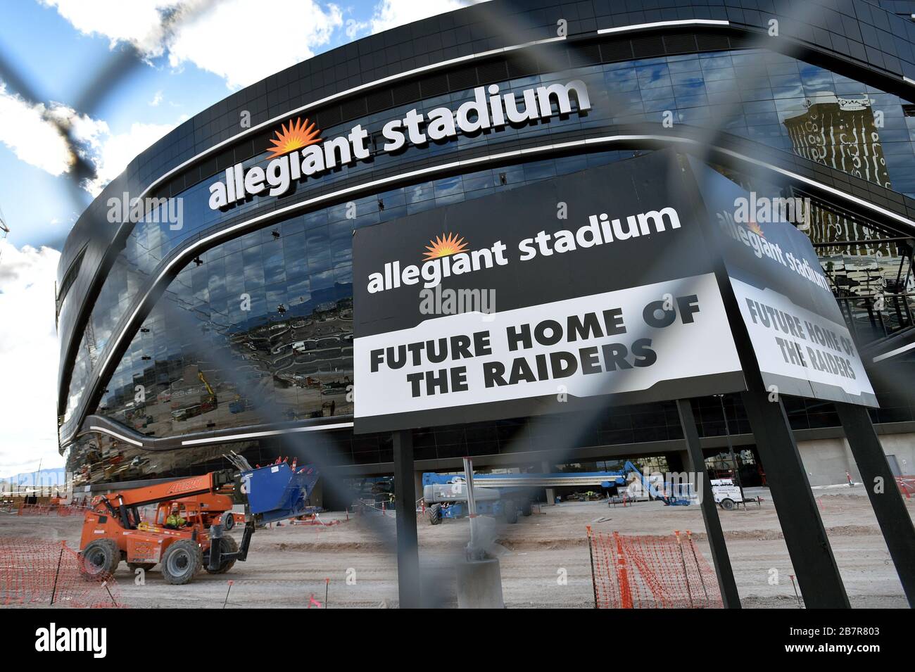 Las Vegas, Nevada, USA. 17th Mar, 2020. The newly installed sign at ...