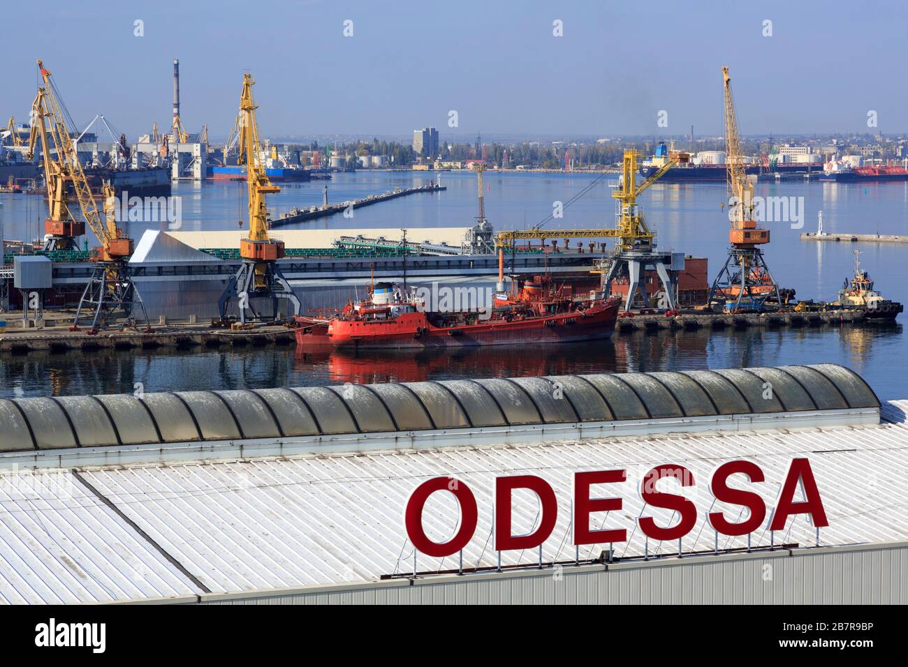 Odessa ukraine container terminal coastline hi-res stock photography and images - Alamy