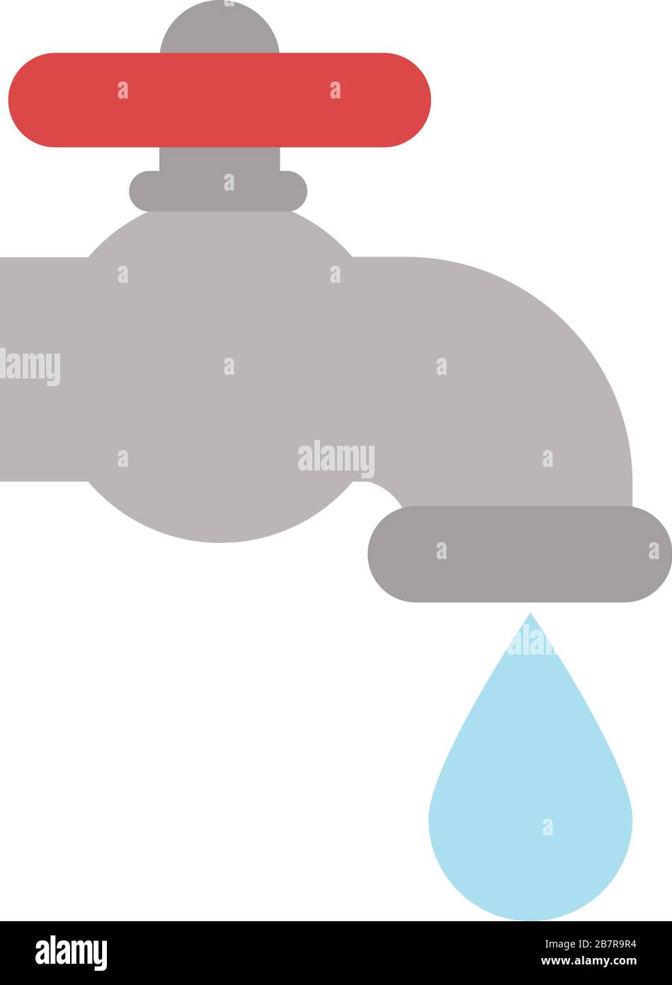 faucet dripping on white background vector illustration design Stock ...