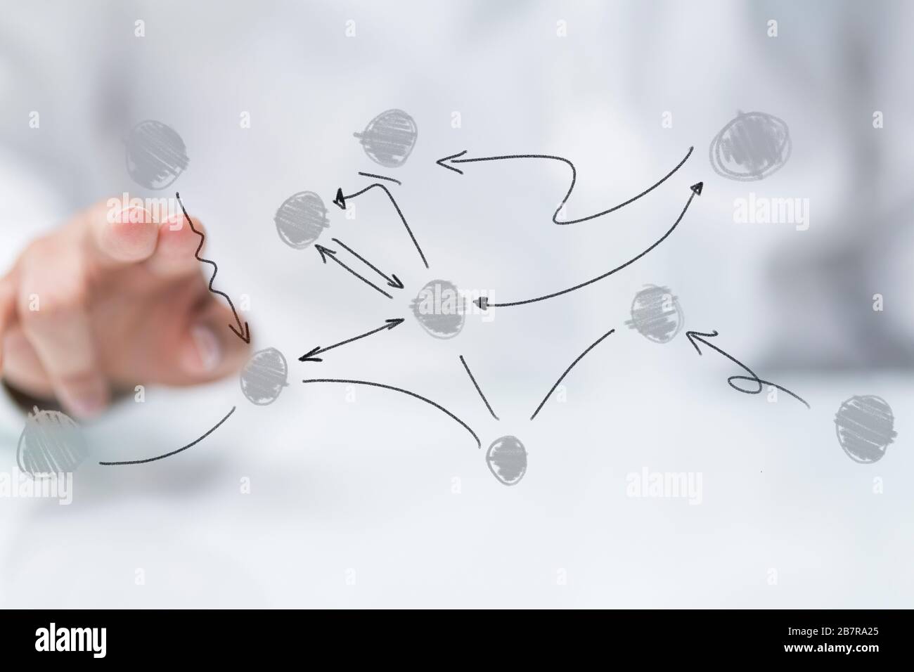 Person presenting the virtual projection of a network Stock Photo - Alamy Person presenting the virtual projection of a network Stock Photo - Alamy