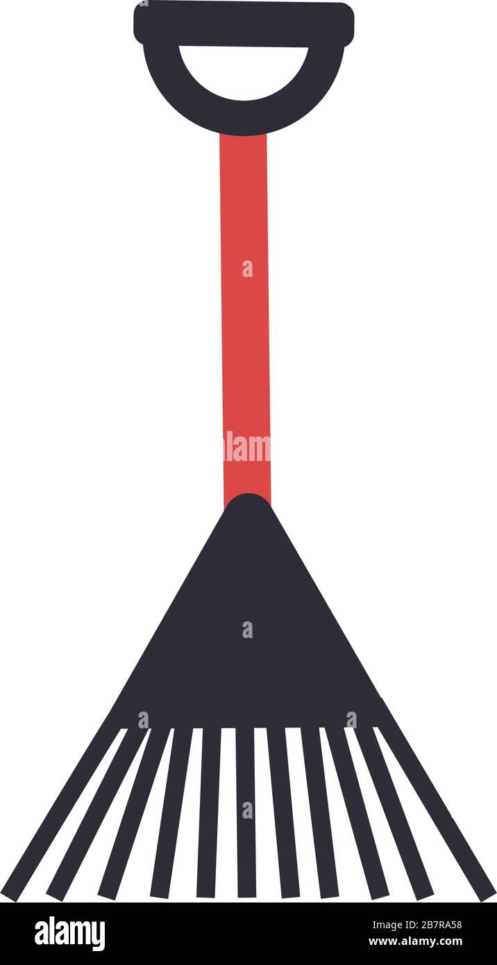 gardening rake on white background vector illustration design Stock ...