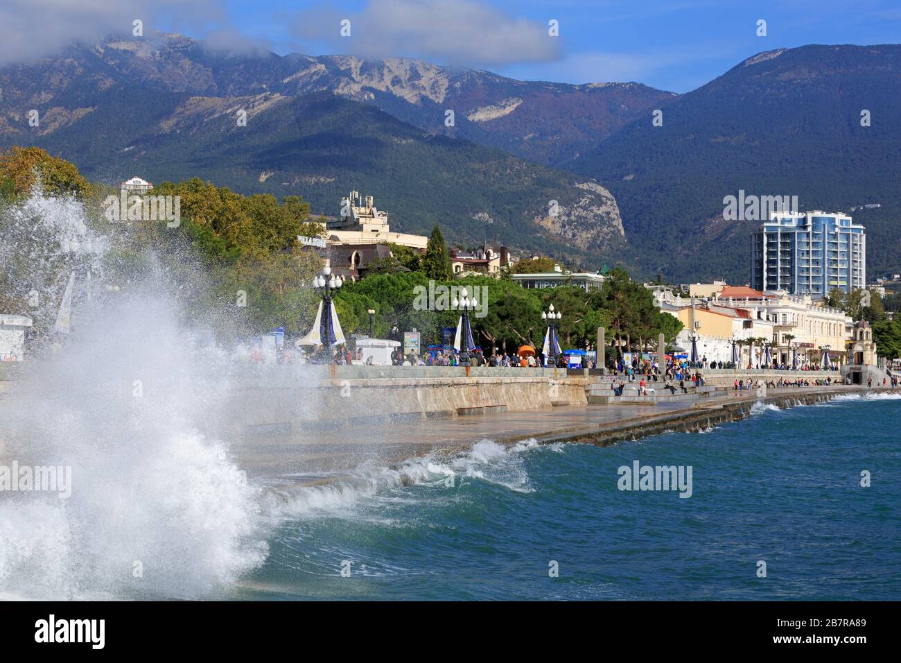 Seafront in Yalta,Crimea,Ukraine,Eeastern Europe Stock Photo - Alamy