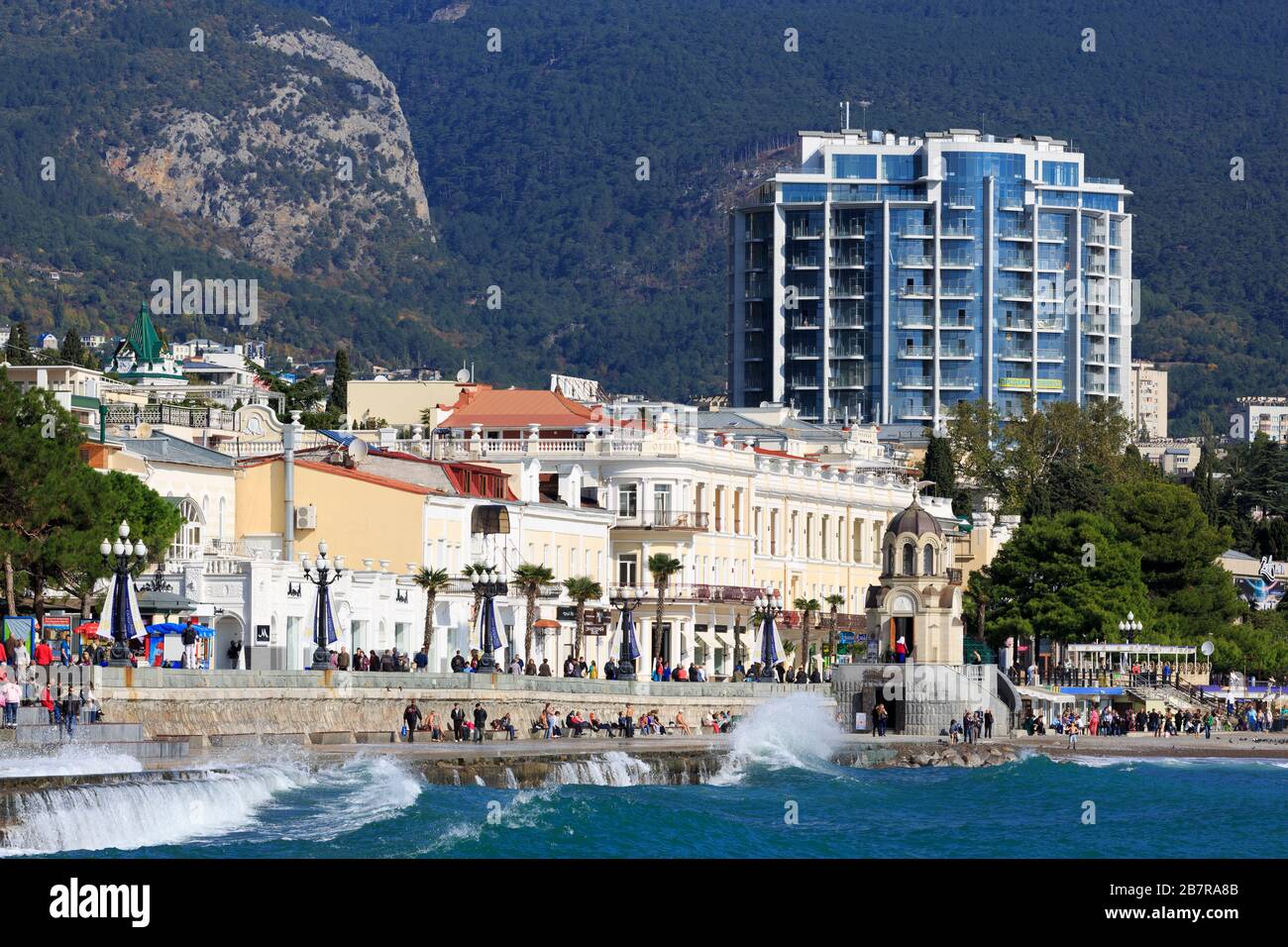 Seafront in Yalta,Crimea,Ukraine,Eeastern Europe Stock Photo - Alamy