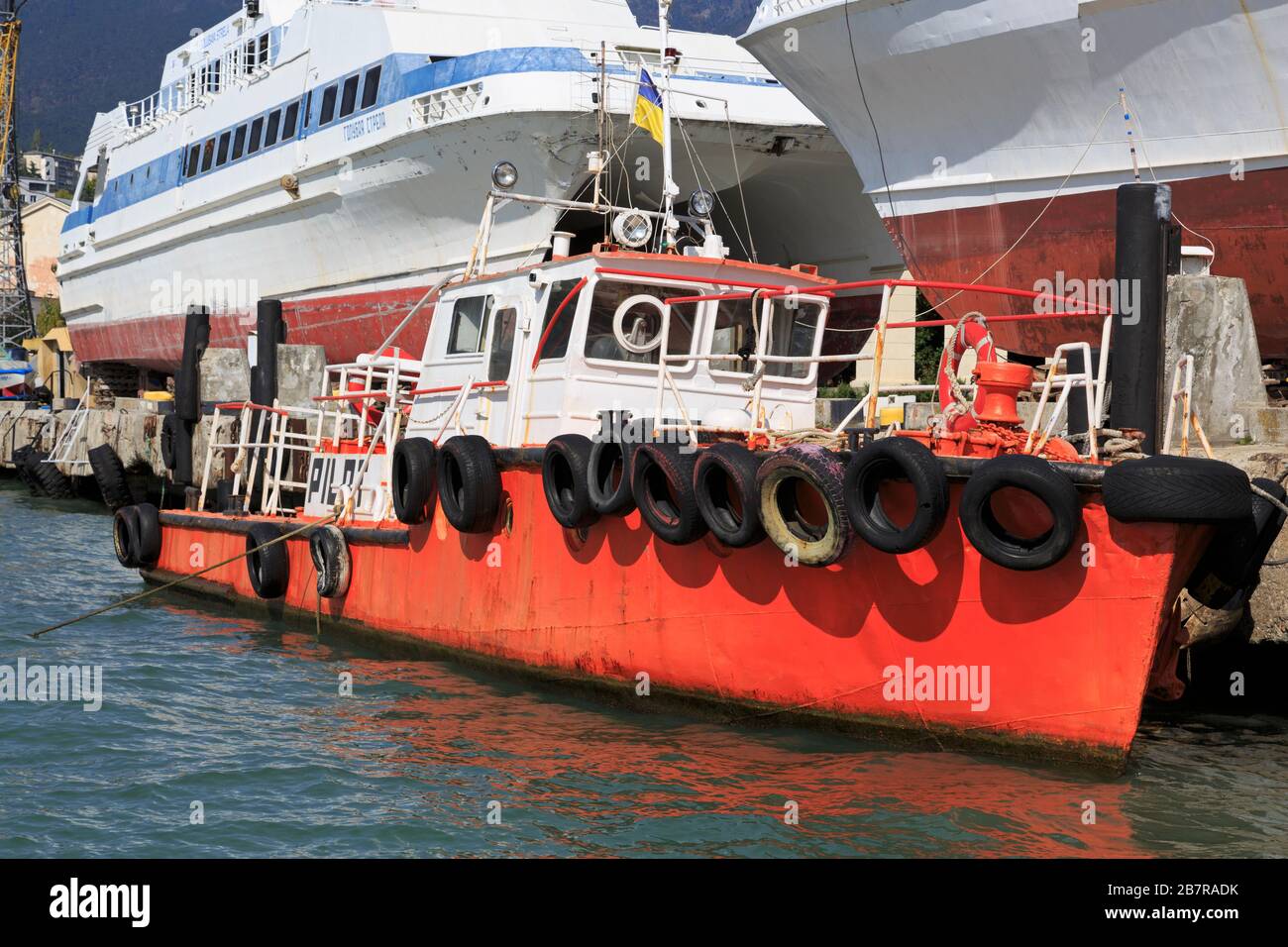 Boats in Yalta Port,Crimea,Ukraine,Eeastern Europe Stock Photo - Alamy