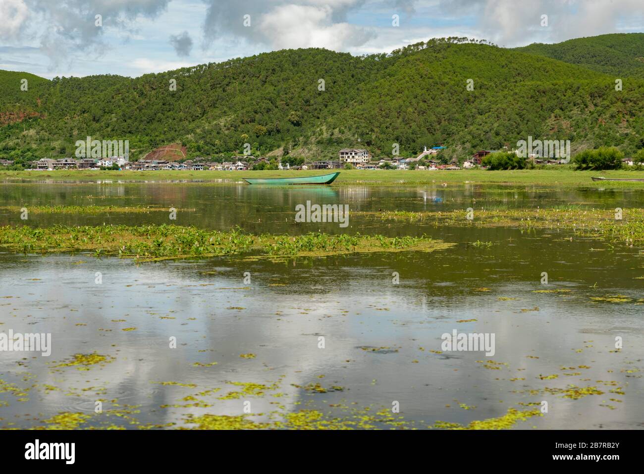 Lashi Lake, part of the Lijiang–Lashihai Plateau Wetland Nature Reserve ...