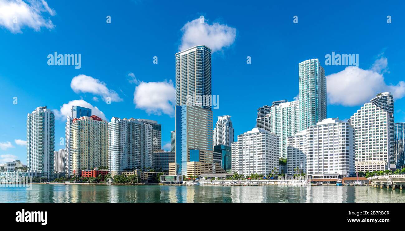 High rise buildings in Brickell, Miami Stock Photo - Alamy