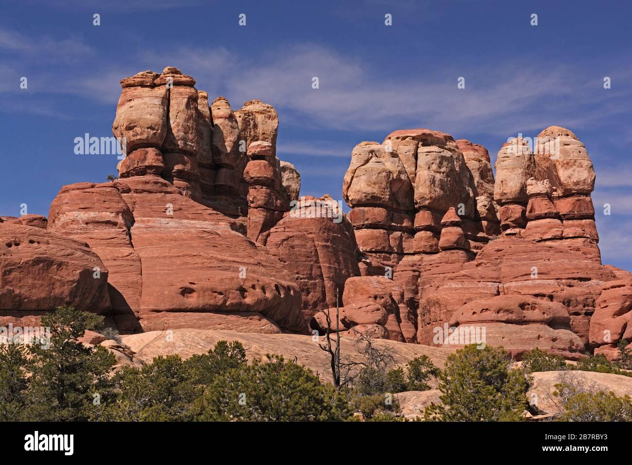 Sandstone spires in elephant canyon hi-res stock photography and images ...