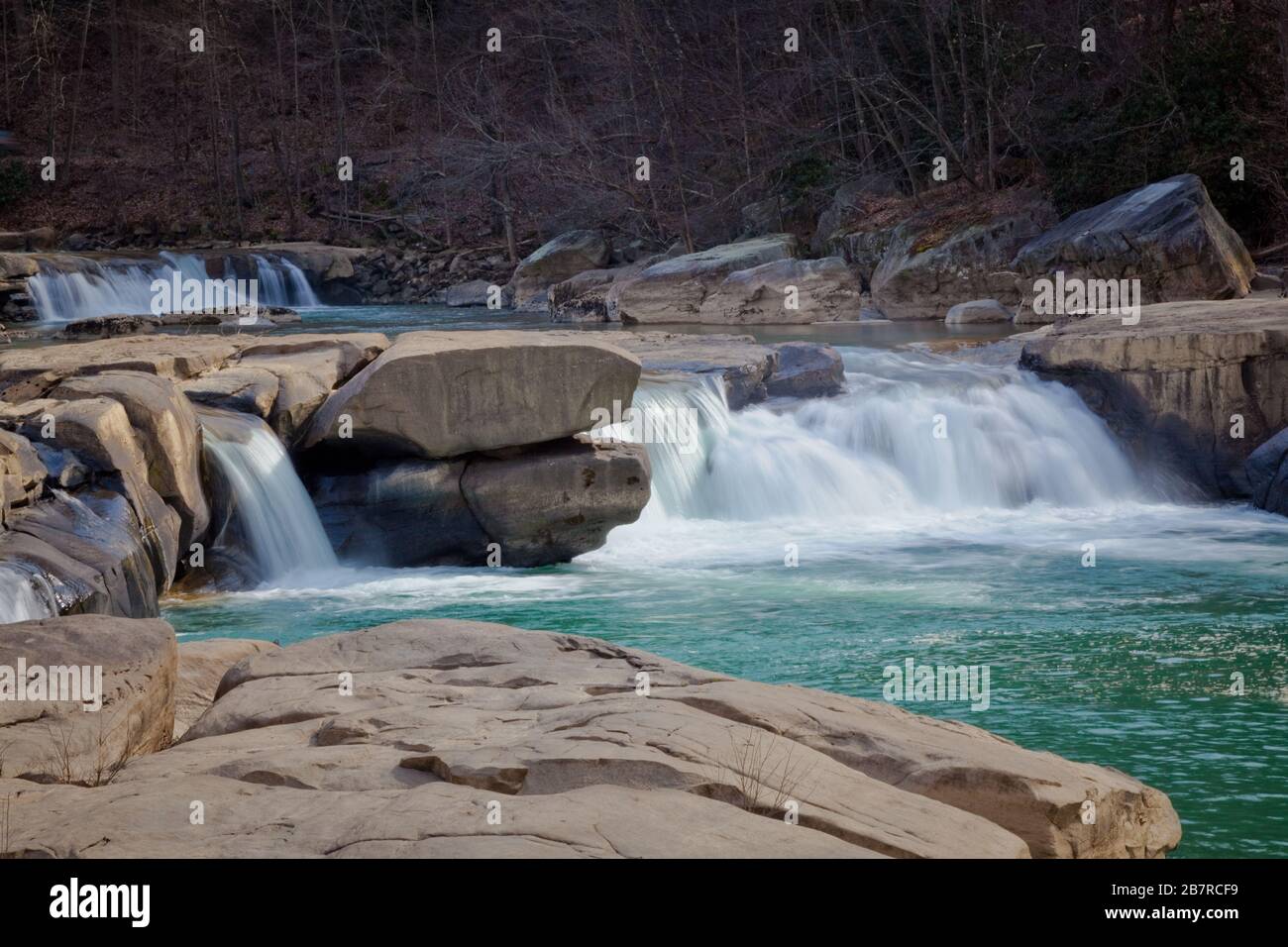 Beautiful cascading waters of Valley Falls at Valley Falls State Park ...