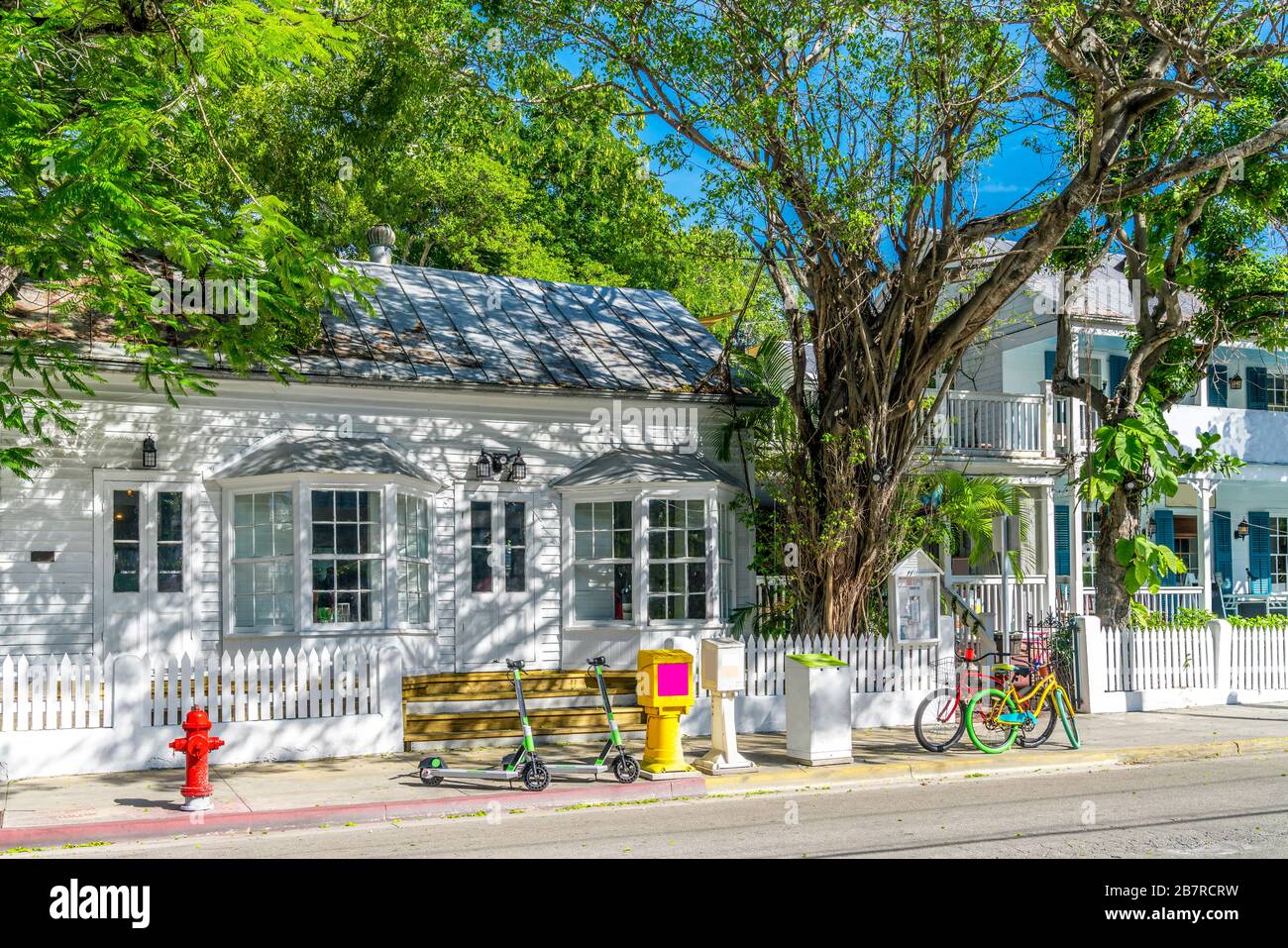Key West street view, Florida Stock Photo - Alamy