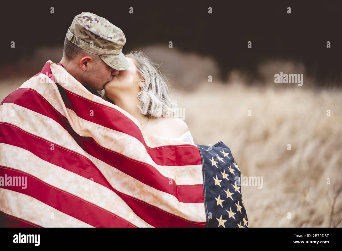 American Flag Kiss