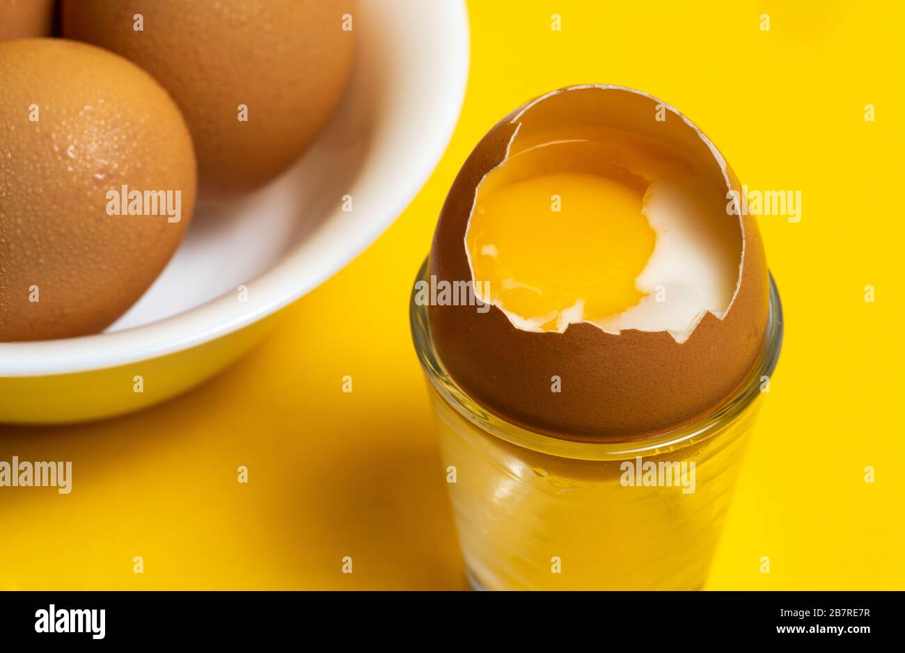 Half boiled egg hi-res stock photography and images - Alamy