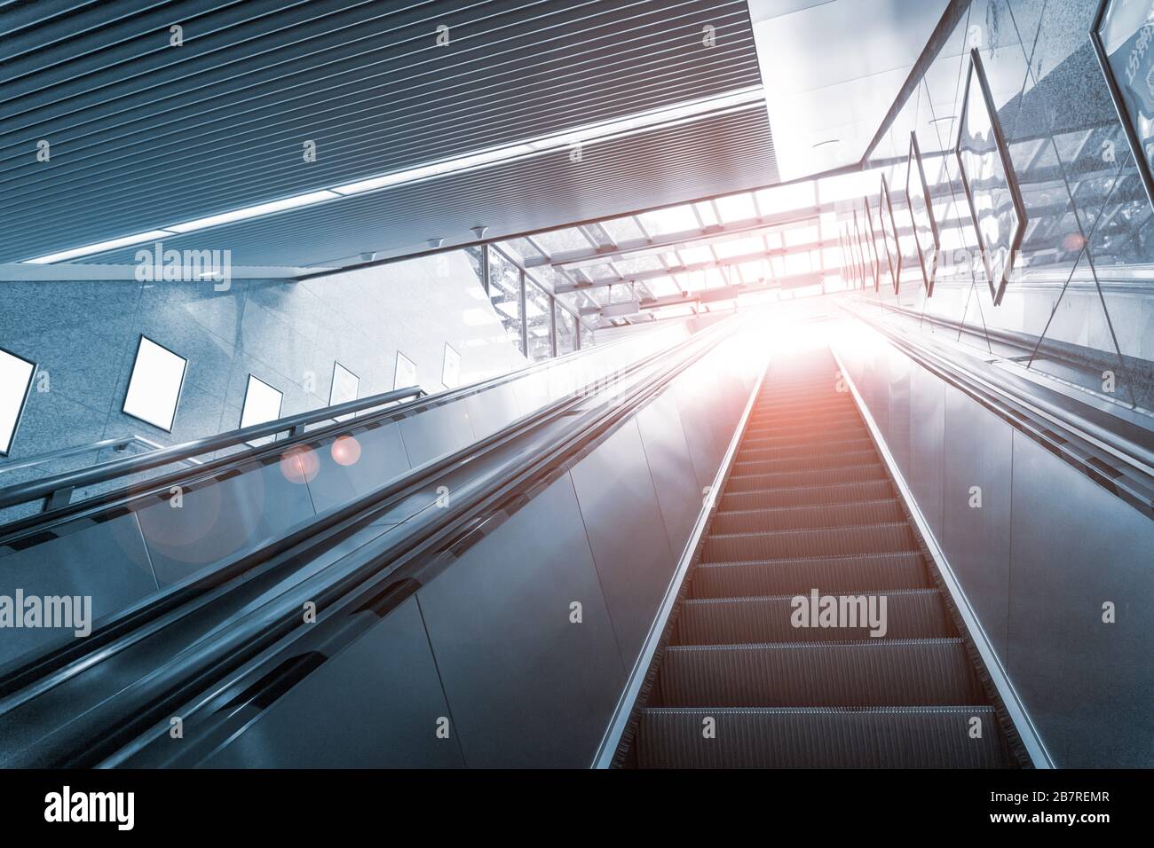 A modern shopping center escalator Stock Photo - Alamy