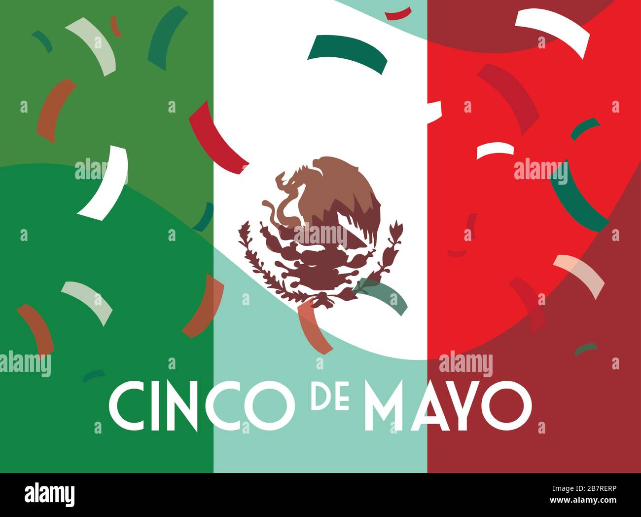 label cinco de mayo with mexican flag vector illustration design Stock ...