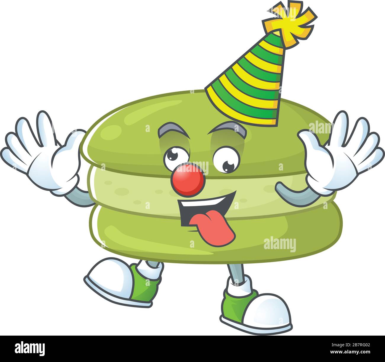 Cute and Funny Clown coconut macarons presented in cartoon character ...