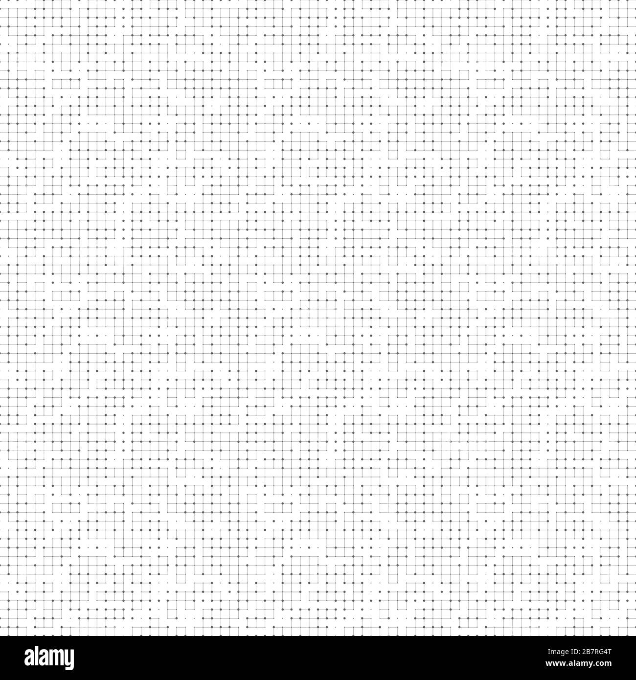 Abstract square technology system with dots design element geometric ...