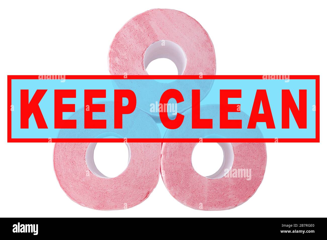 Toilet paper on white background isolated closeup, three bog rolls ...