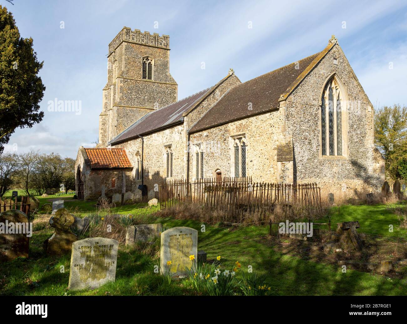 Historic village parish church, Bedfield, Suffolk, England, UK Stock ...