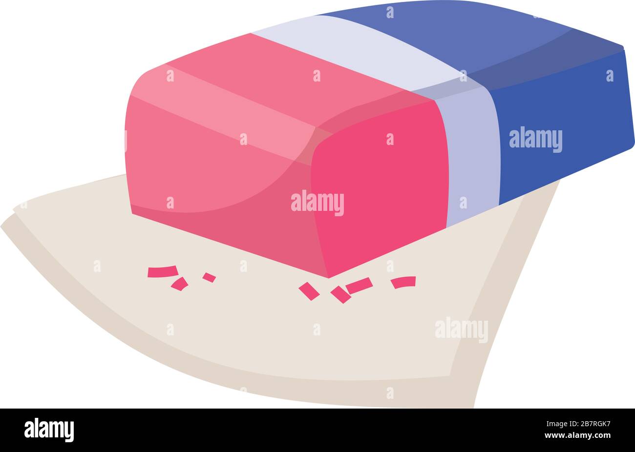 eraser rubber on white background vector illustration design Stock ...