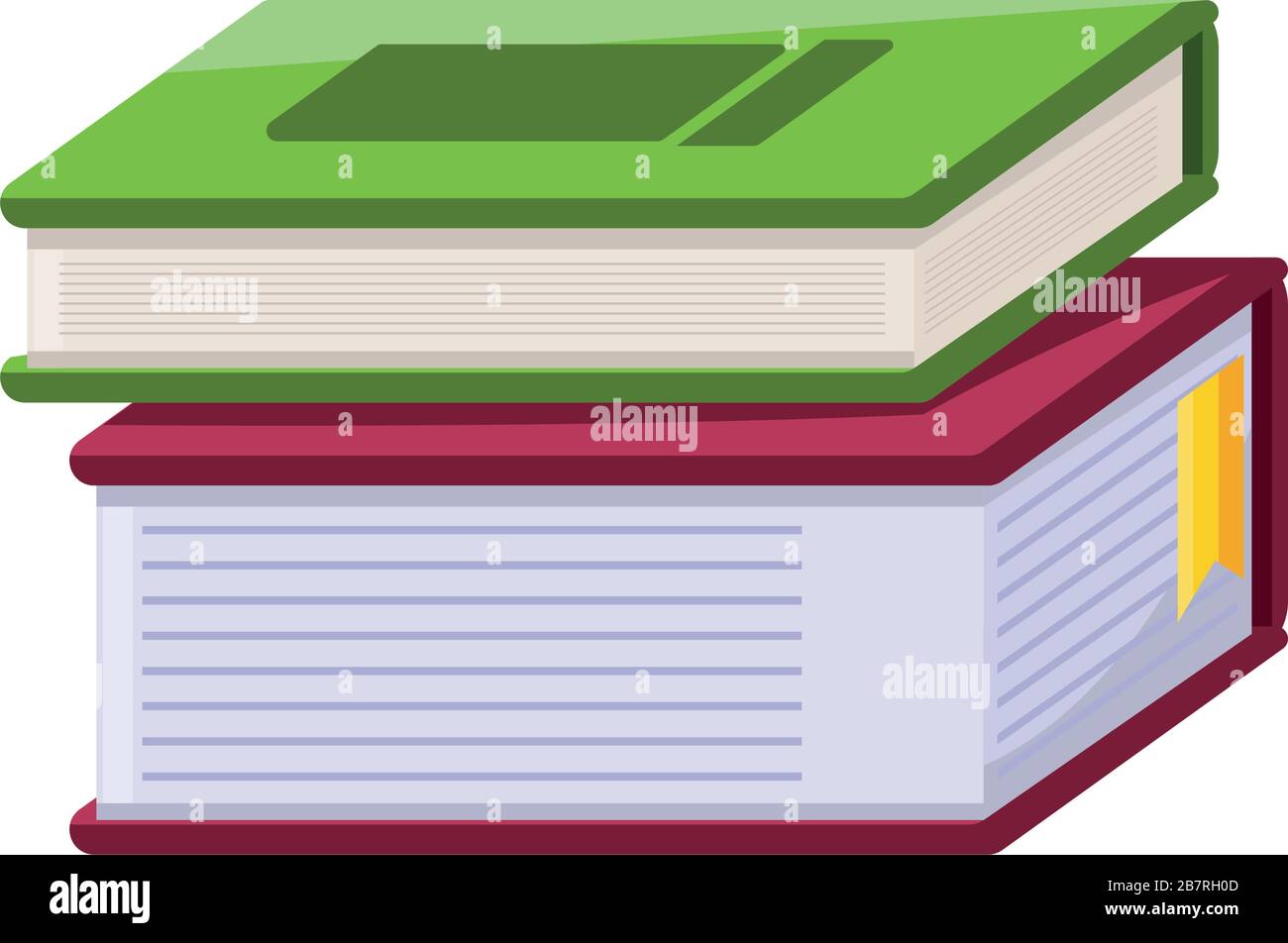 stack of books on white background vector illustration design Stock ...