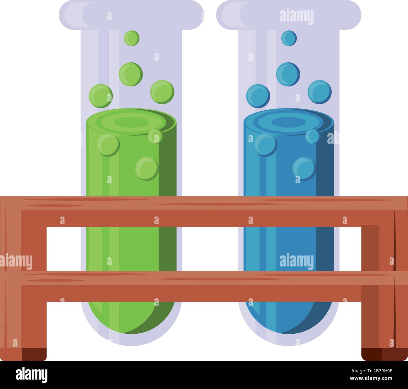 chemical laboratory test tubes on white background vector illustration ...