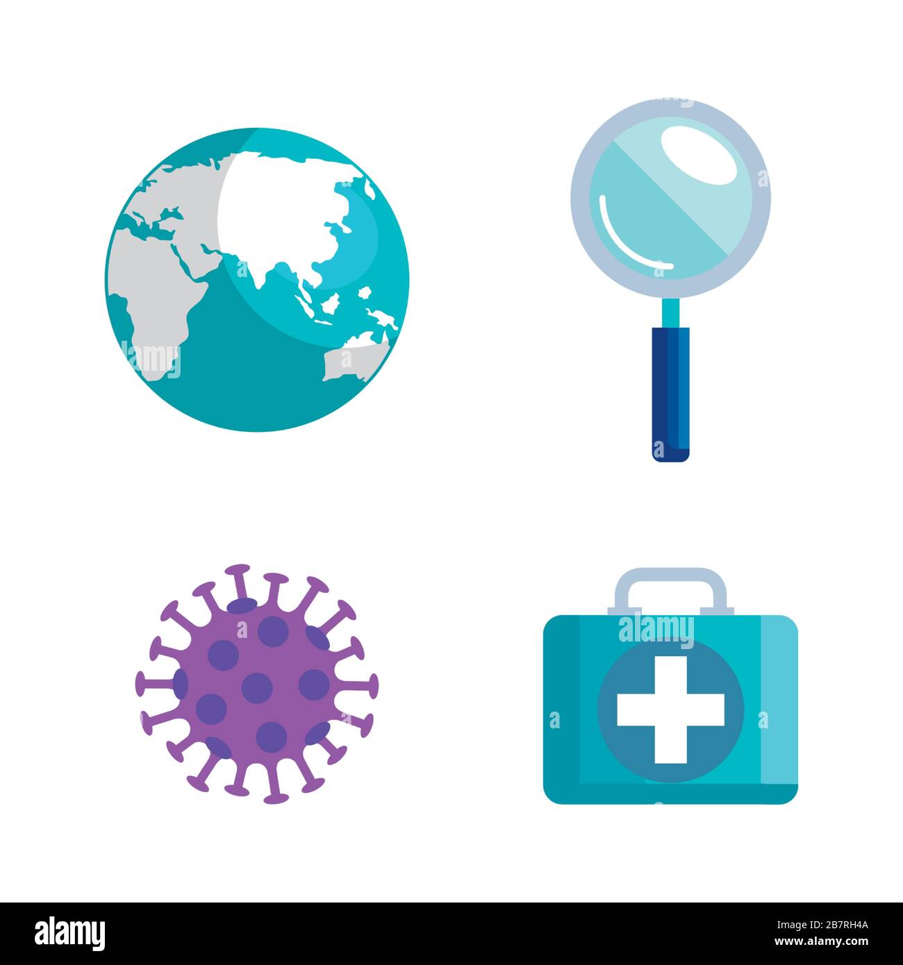 set icons of pandemic coronavirus 2019 Stock Vector Image & Art - Alamy