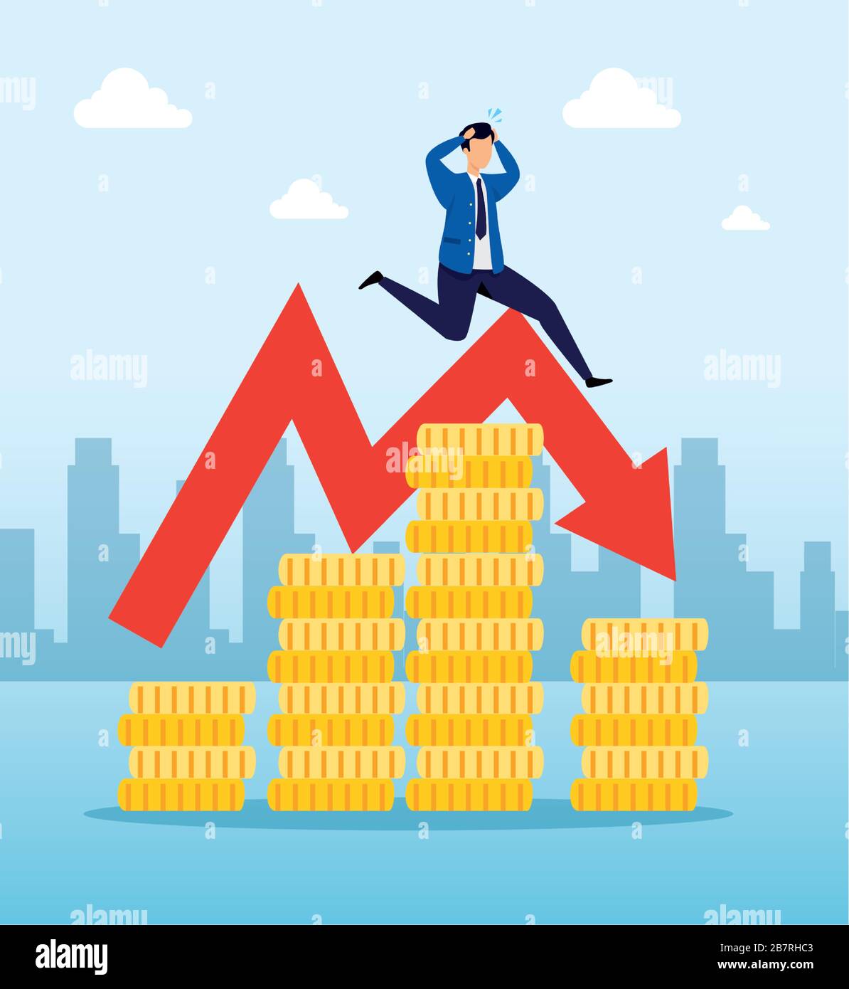 Stock market downturn cartoon hi-res stock photography and images - Alamy