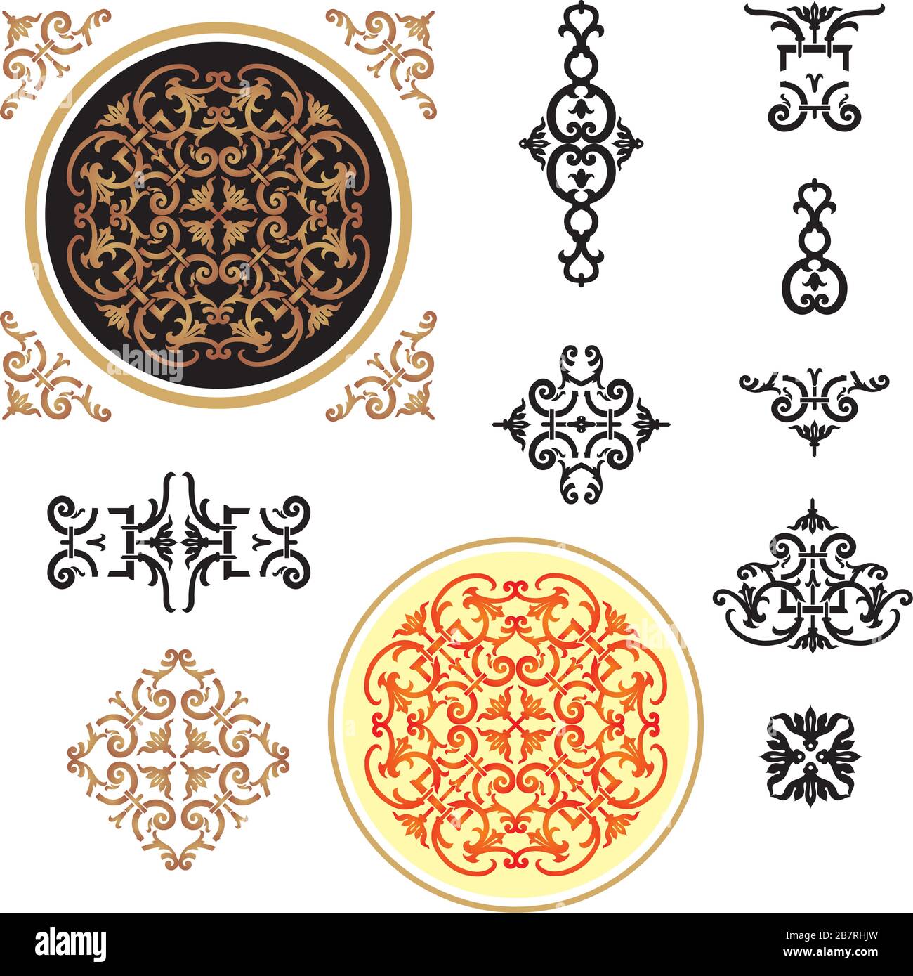 Classical Ornamental Elements - Traditional style in different ...