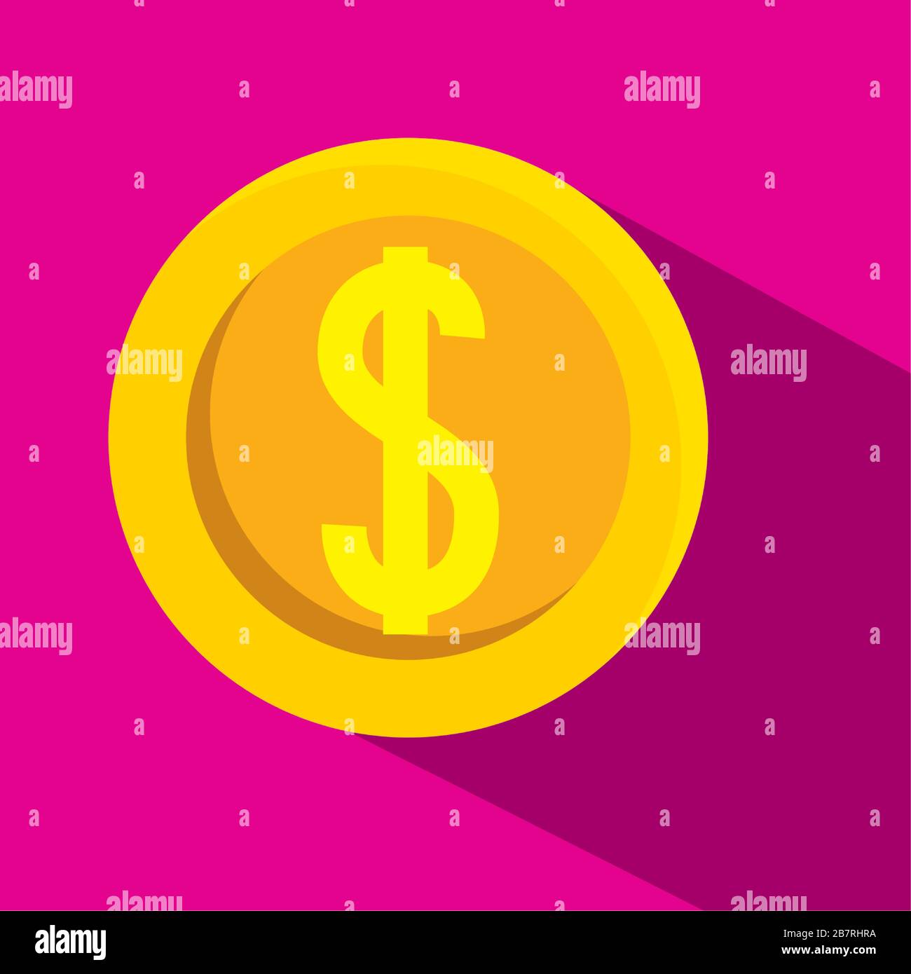 coin dollar money in pink background Stock Vector Image & Art - Alamy