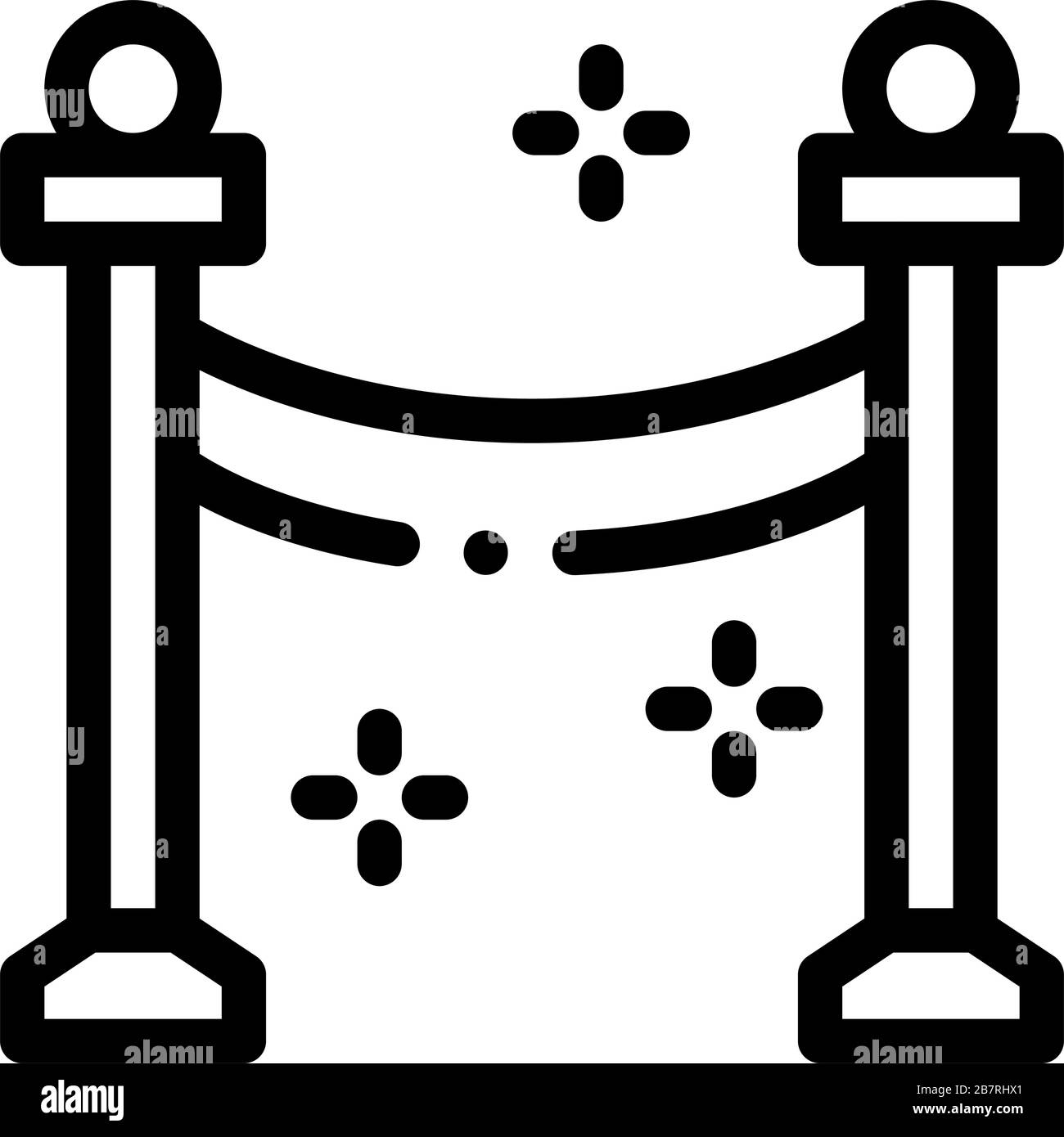 Passage Closed Icon Vector Outline Illustration Stock Vector Image ...