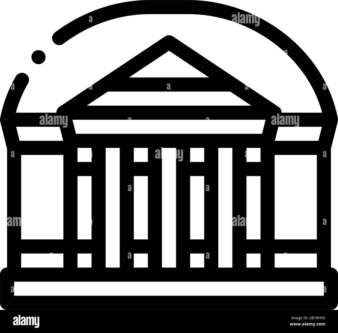 Theater Building Icon Vector Outline Illustration Stock Vector Image ...