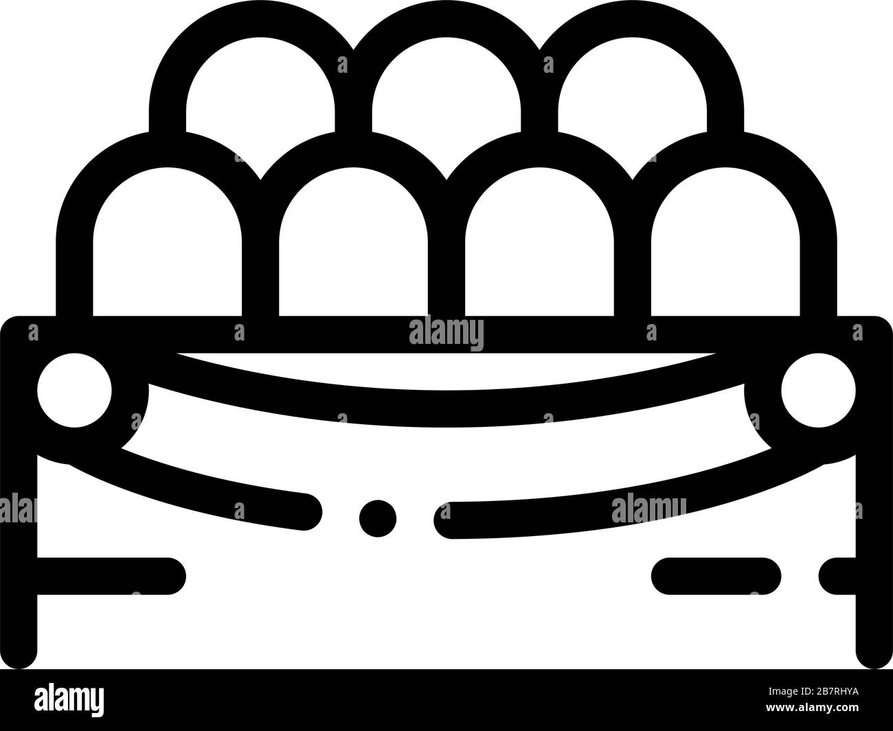 Lodge Spectators Icon Vector Outline Illustration Stock Vector Image ...