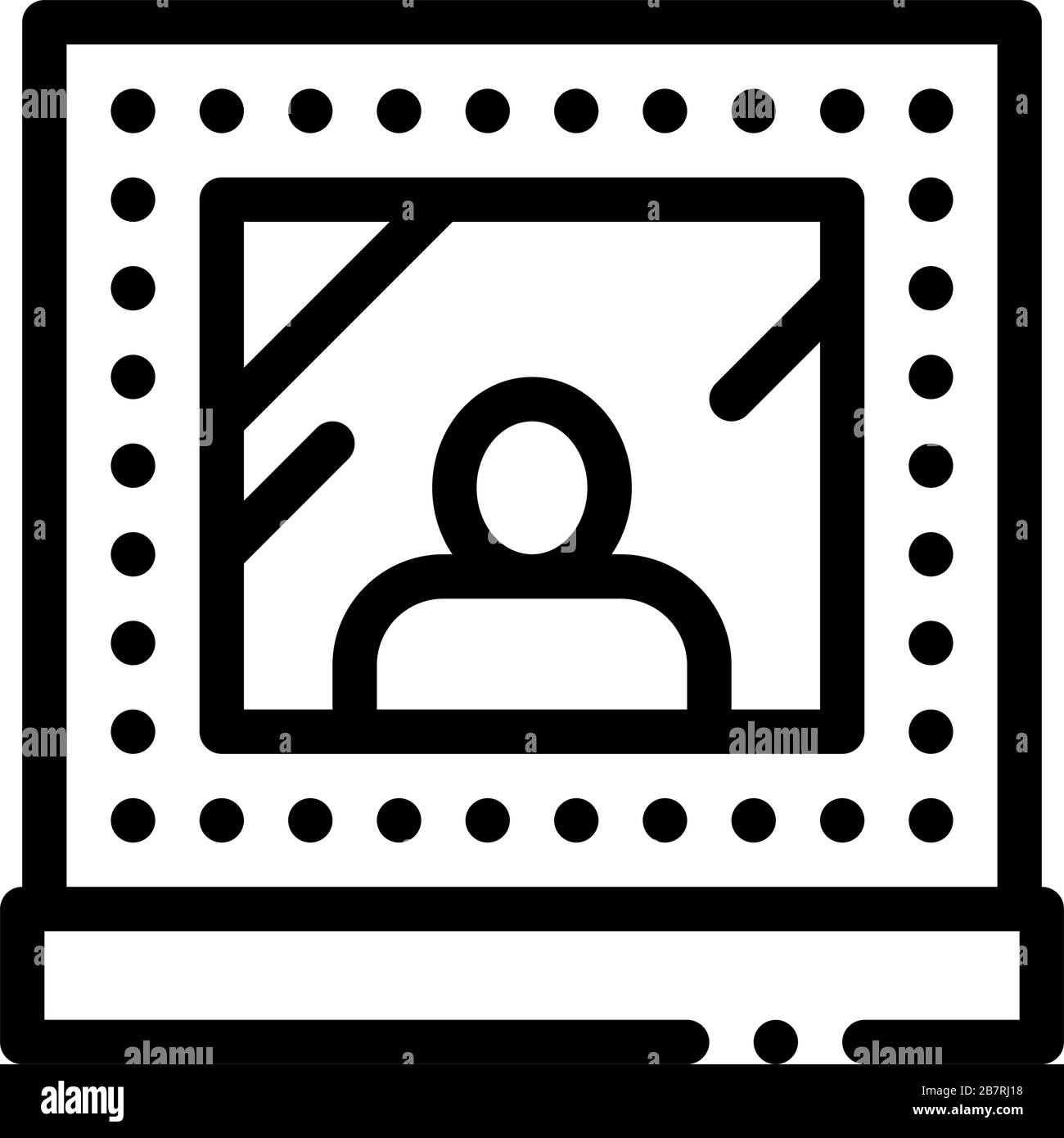 Framed Photo Icon Vector Outline Illustration Stock Vector Image & Art ...