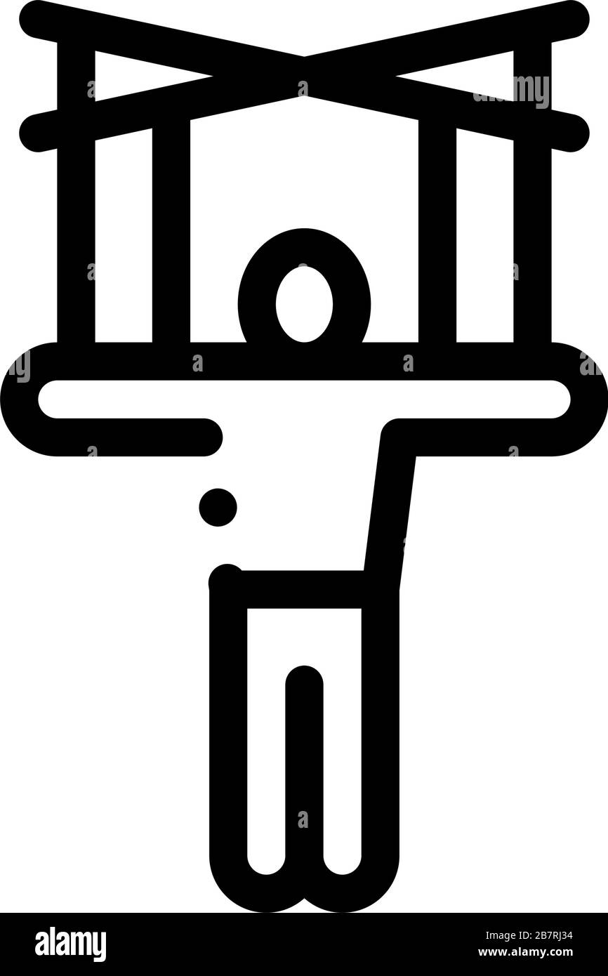 Puppet Show Icon Vector Outline Illustration Stock Vector Image & Art ...