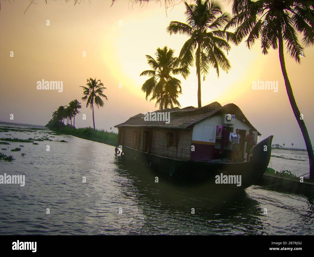 Famous backwaters of Alleppey aka alappuzha in Kerala, India Stock ...