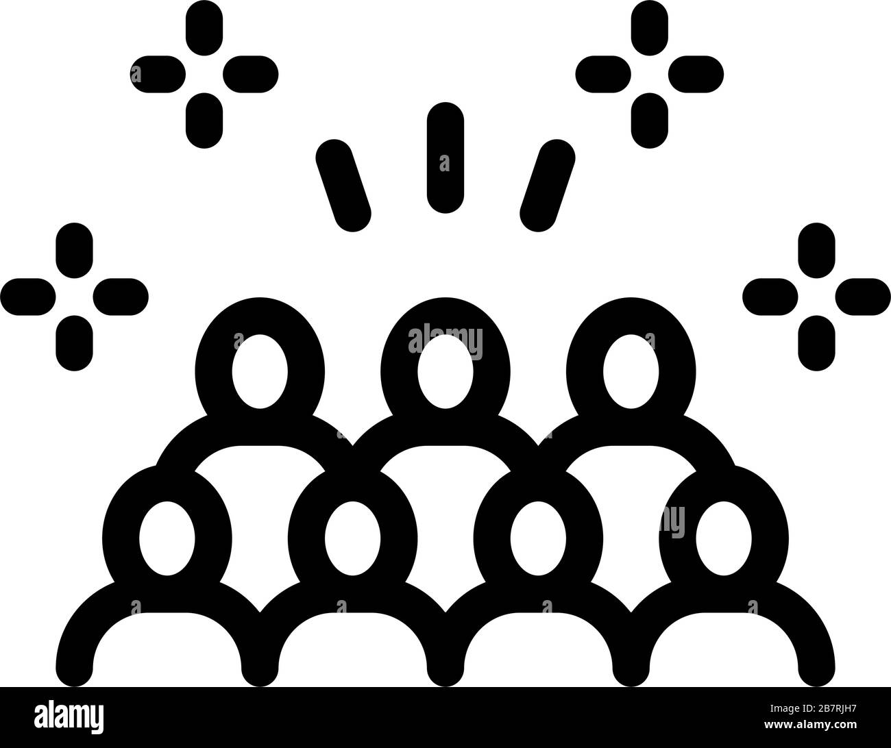 People in Stands Icon Vector Outline Illustration Stock Vector Image ...
