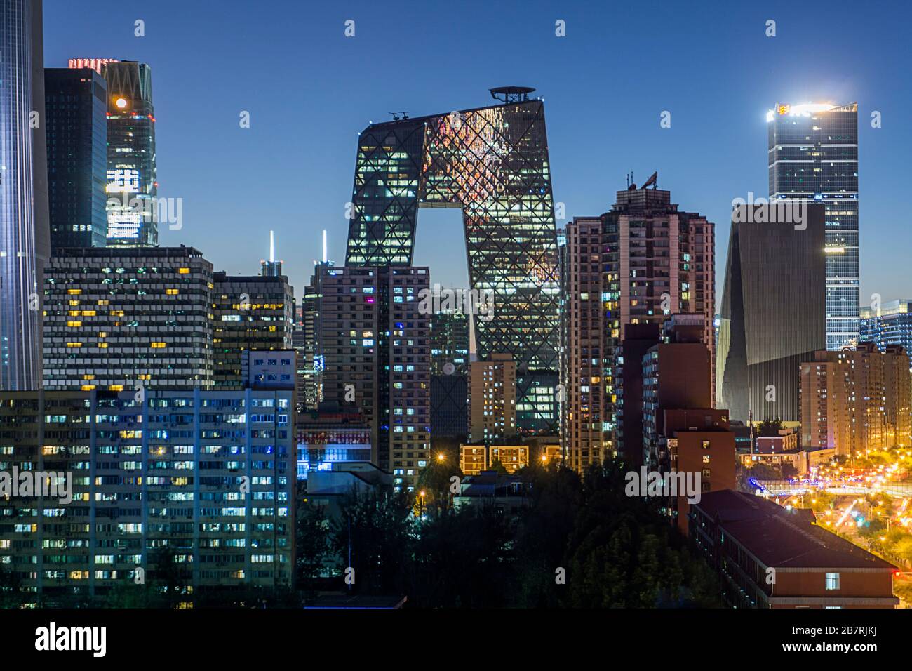 Beijing Skyline,Abstract view of buildings Stock Photo - Alamy